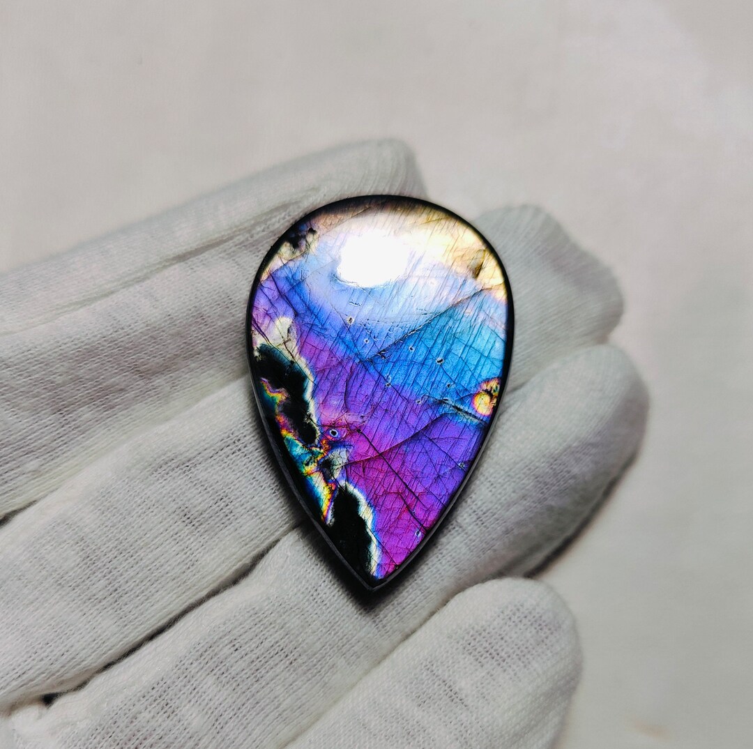 Beauty Full Piece Natural Spectrolite Cobochon Multi Purple Colour ...