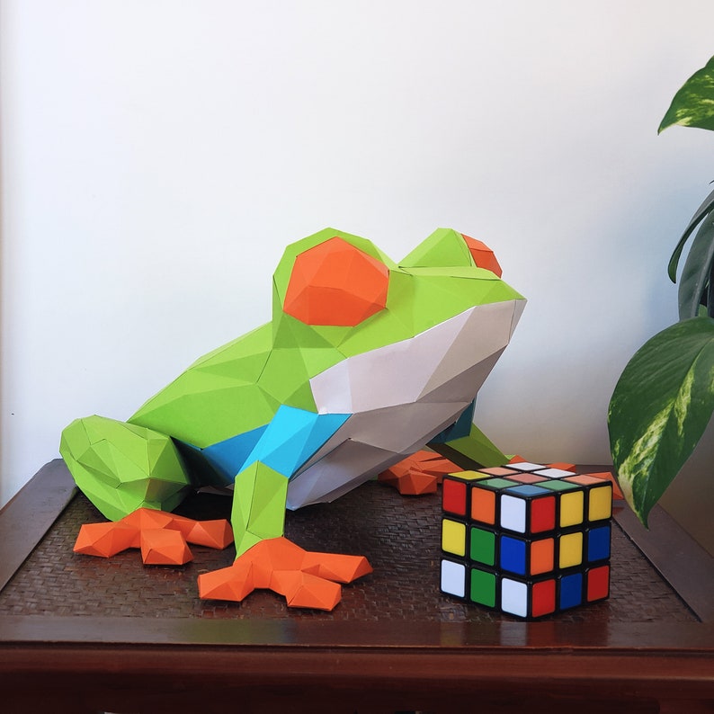 Red-eyed Tree Frog 3D Papercraft Model Papercraft 3d | Etsy Australia
