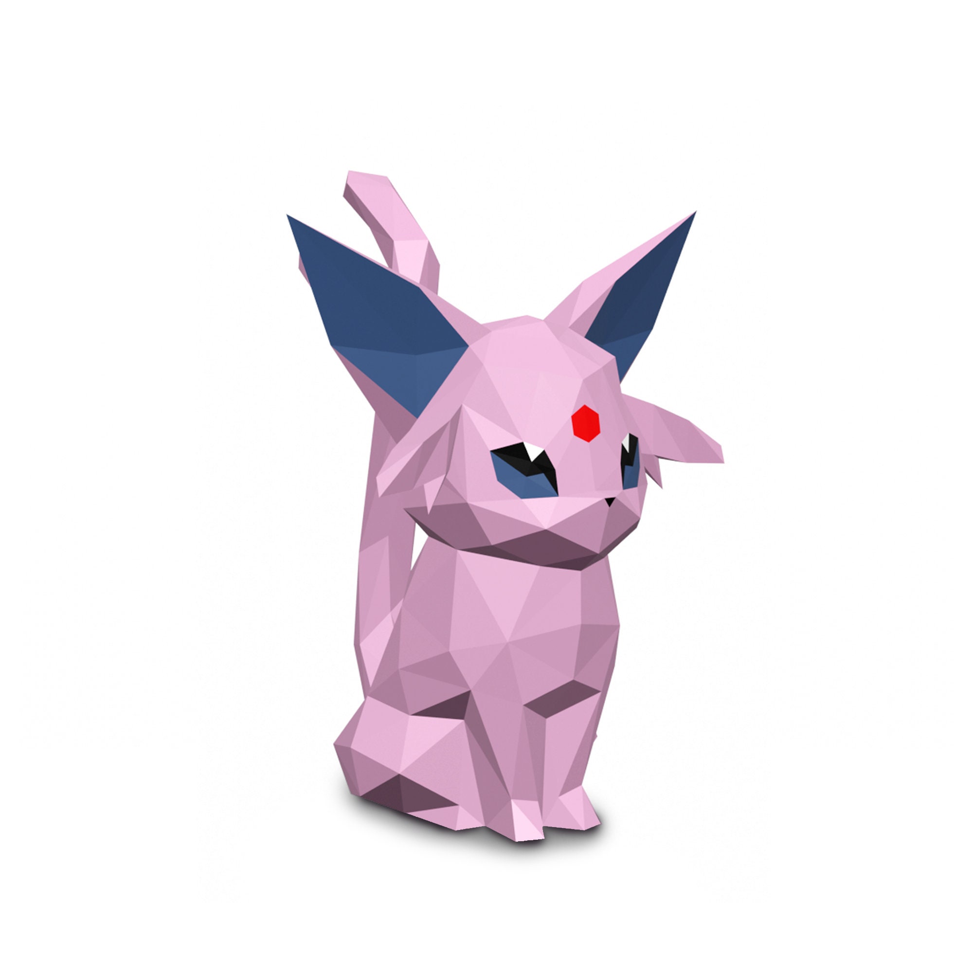 Espeon Papercraft Sculpture, Low Poly DIY (PDF, SVG) - Etsy