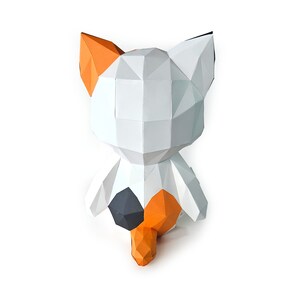 Cat 3D Papercraft for Cricut or Silhouette Cameo, Pdf, Svg, Paper ...