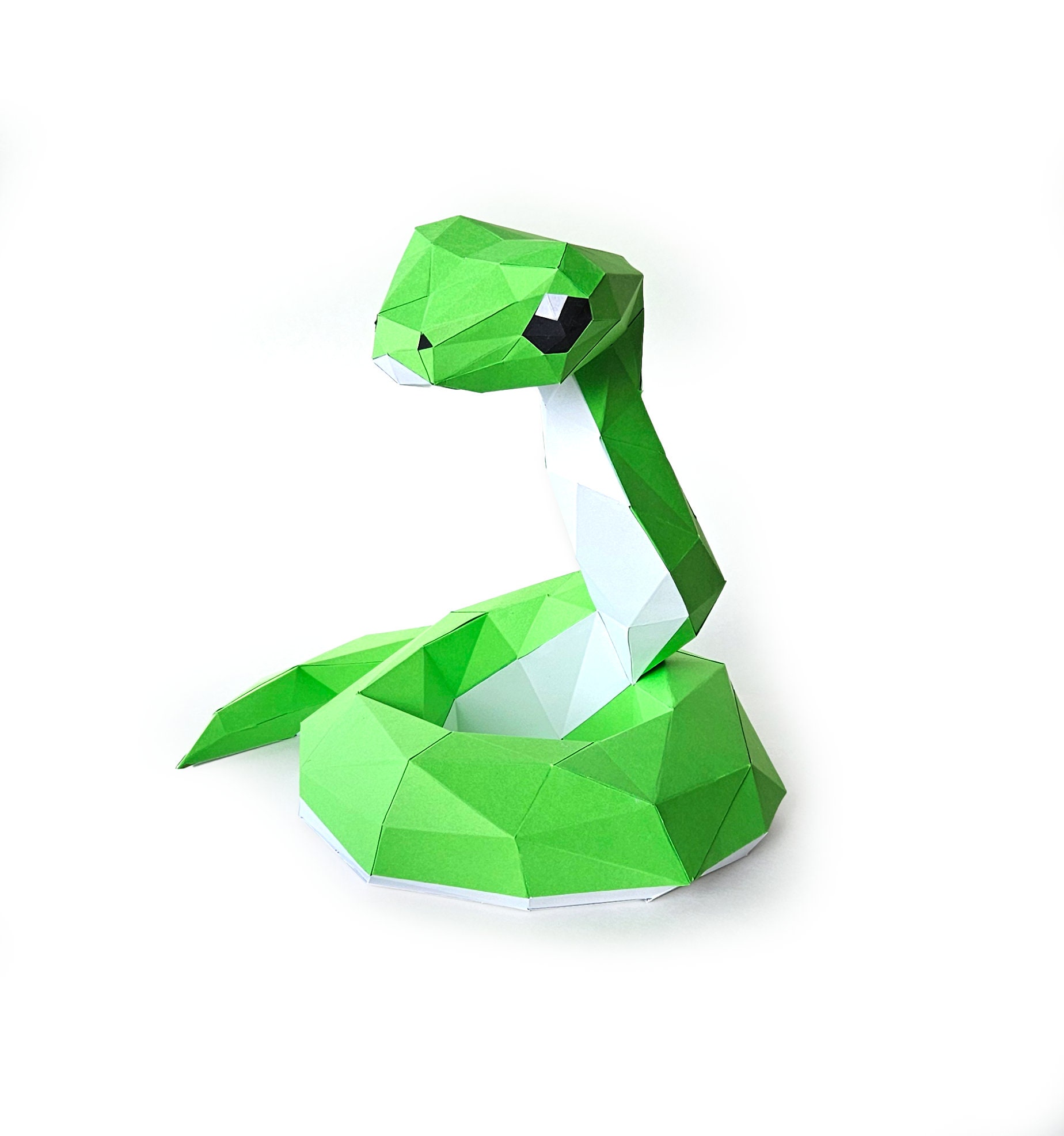 3D Paper Snake Sculpture: DIY Low Poly Craft (PDF, SVG) - Etsy