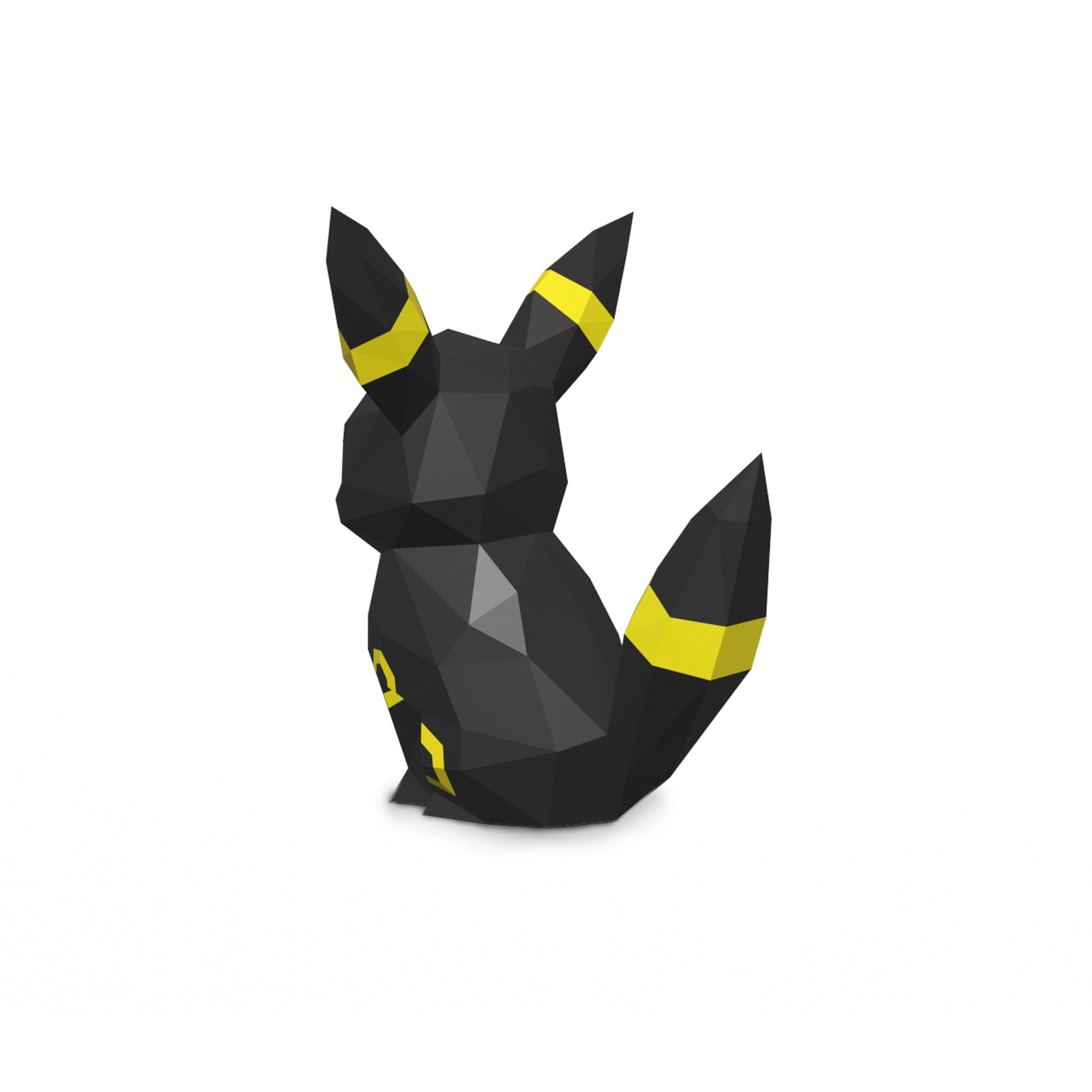 Umbreon Paper Sculpture: Low Poly DIY Template (PDF, SVG) - Etsy