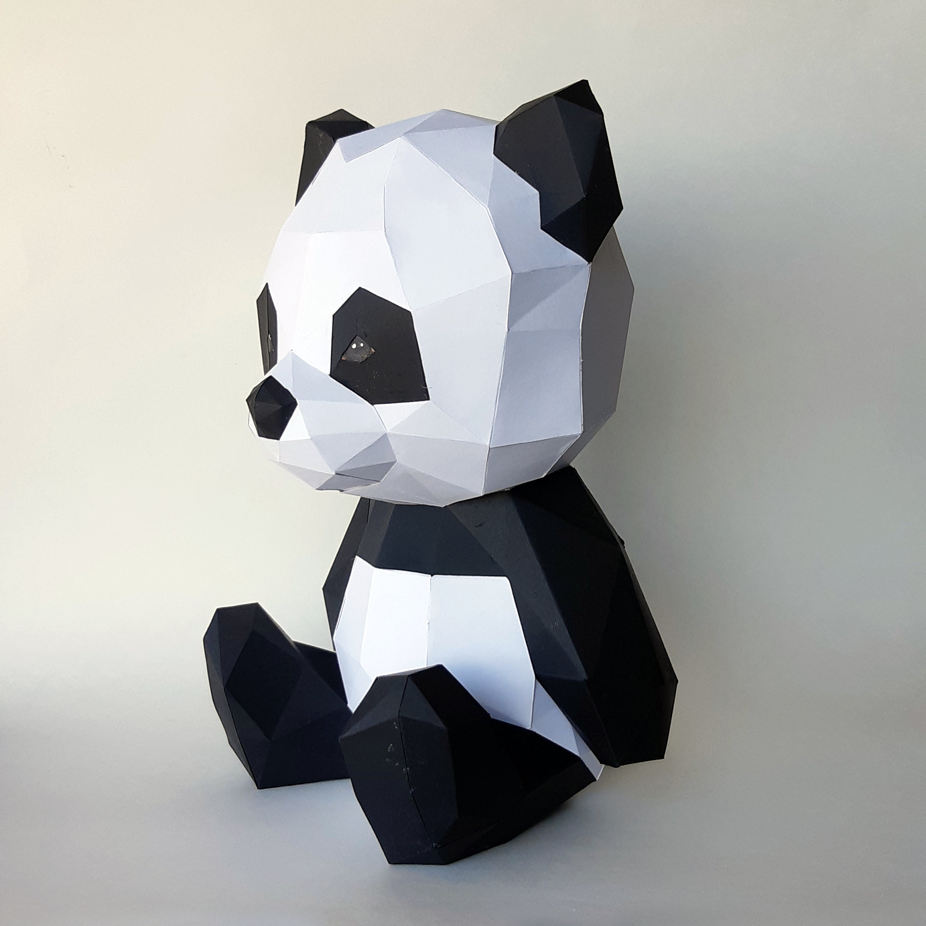 Panda Papercraft: 3D Low Poly DIY Sculpture (PDF, SVG) - Etsy Canada