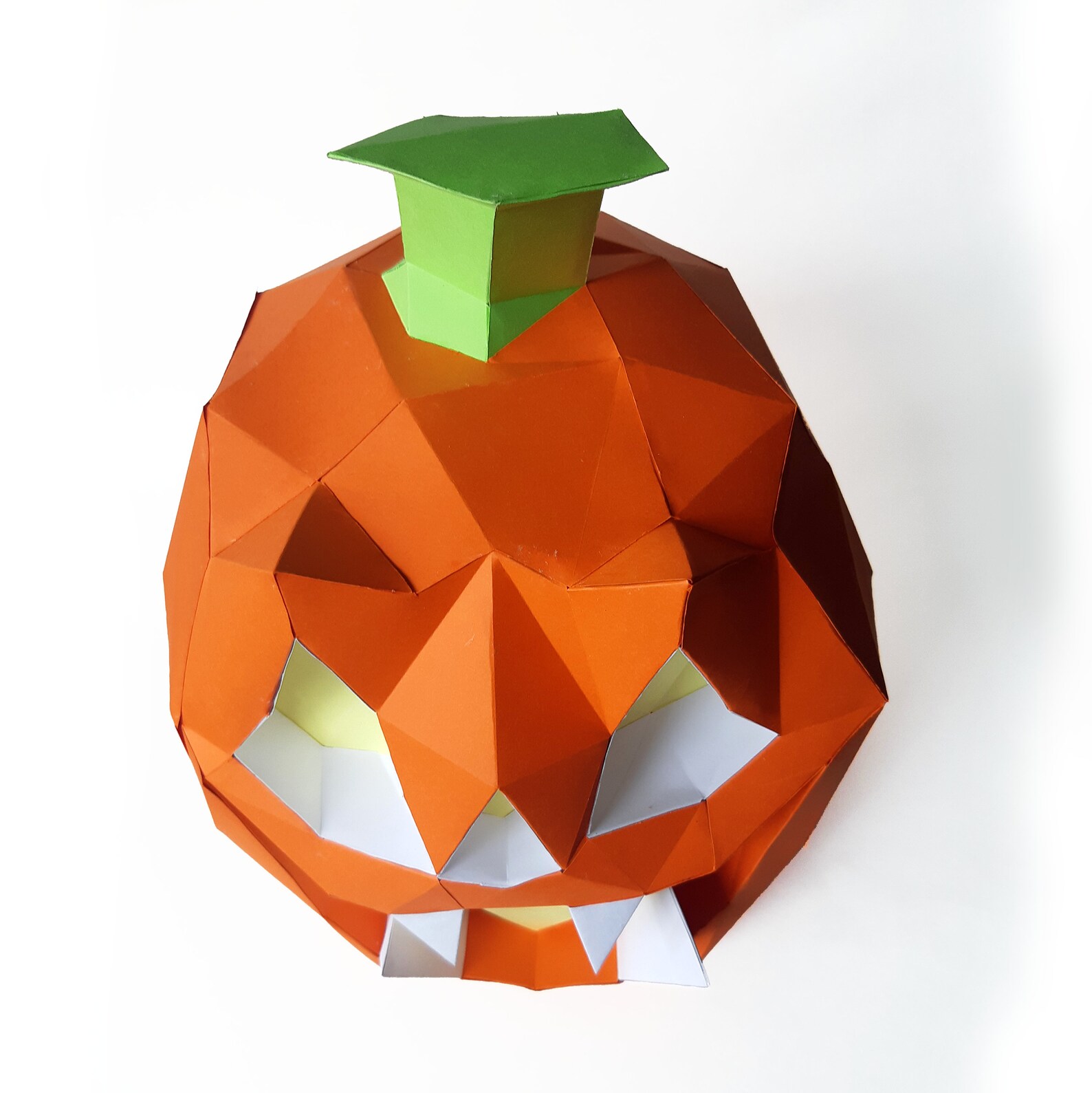 3D Paper Pumpkin Sculpture, Low Poly DIY Craft (PDF, SVG) - Etsy