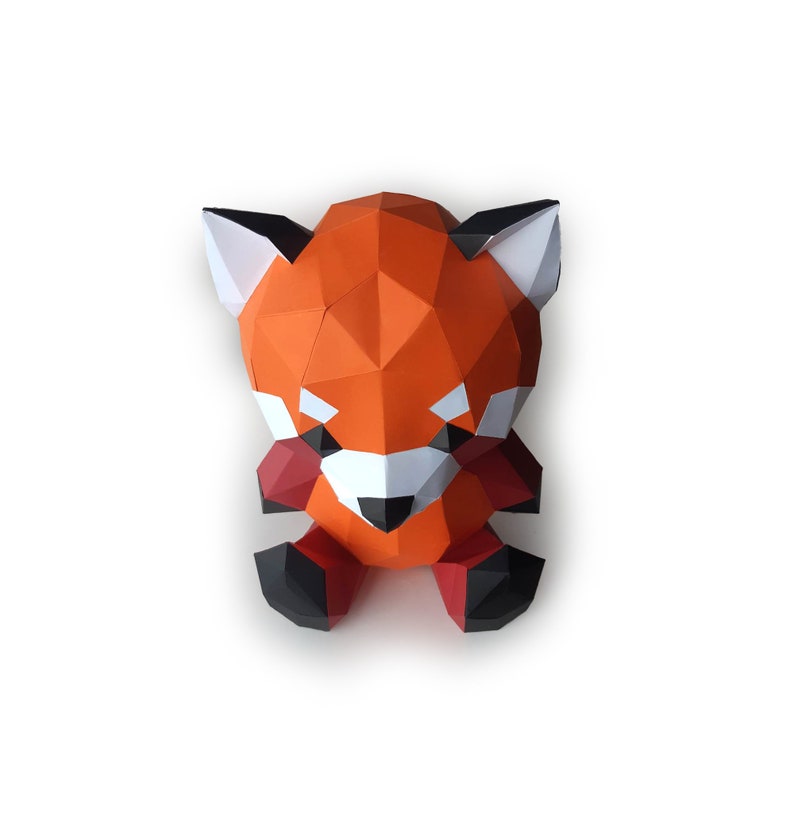 Red Panda Paper Sculpture: Low Poly DIY Craft (PDF, SVG) - Etsy Australia