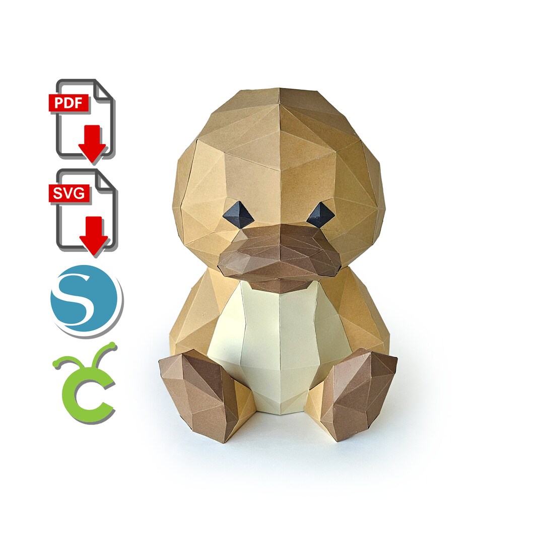 Platypus Papercraft, 3d Printed, for Cricut or Silhouette Cameo, Pdf ...
