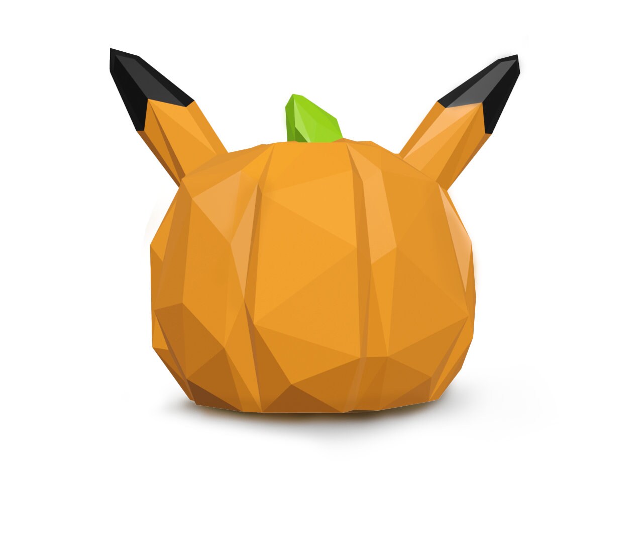 Pikachu Pumpkin Papercraft 3d Printed for Cricut or - Etsy
