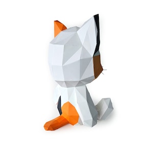 Cat 3D Papercraft for Cricut or Silhouette Cameo, Pdf, Svg, Paper ...