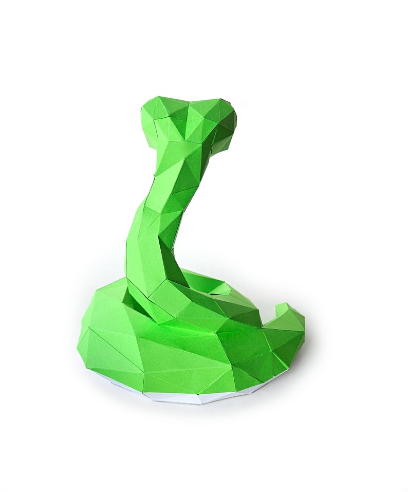 3D Paper Snake Sculpture: DIY Low Poly Craft (PDF, SVG) - Etsy