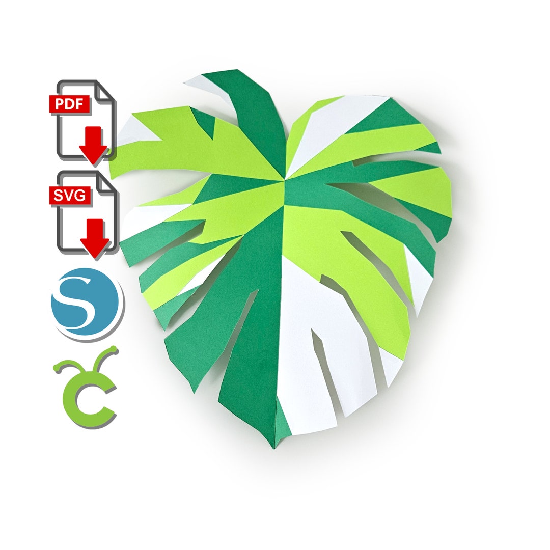 Monstera Tri-colour Thai Constellation 3D Papercraft, Cricut or ...