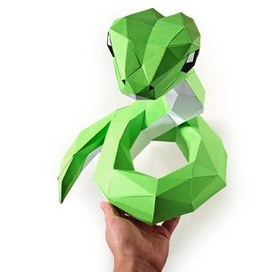 3D Paper Snake Sculpture: DIY Low Poly Craft (PDF, SVG) - Etsy
