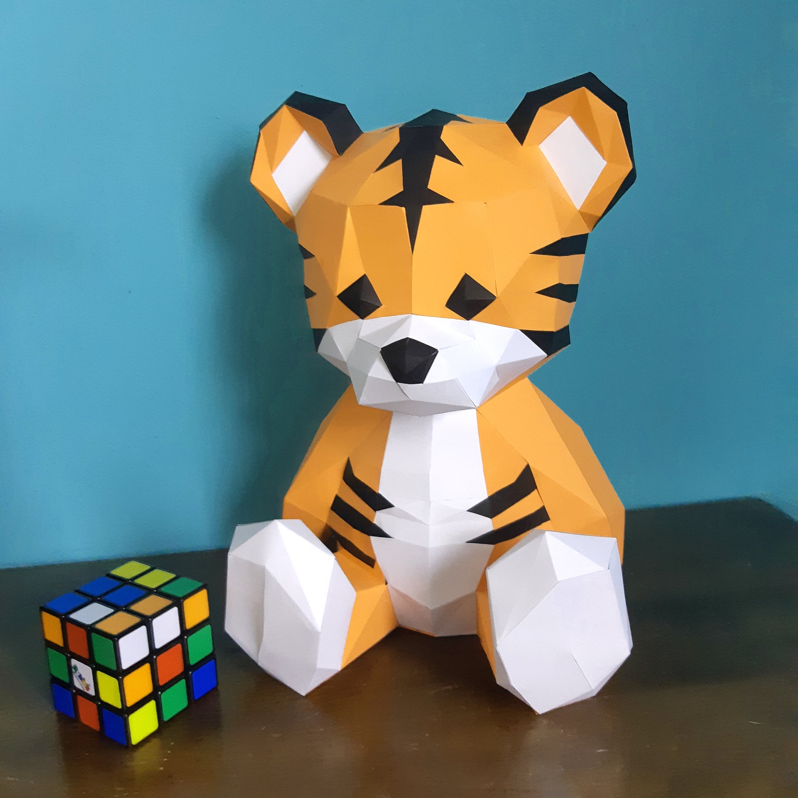 Tiger Papercraft 3d Printed Cute Tiger New Year 2022 DIY - Etsy Canada