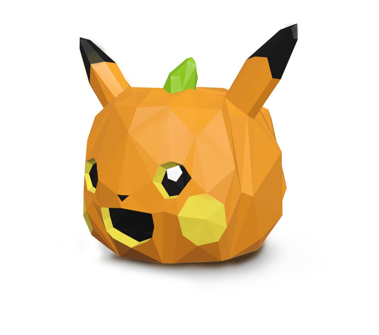 Pikachu Pumpkin Papercraft 3d Printed for Cricut or - Etsy