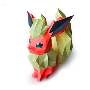 Flareon Papercraft, 3d Printed, for Cricut or Silhouette Cameo, Pdf ...