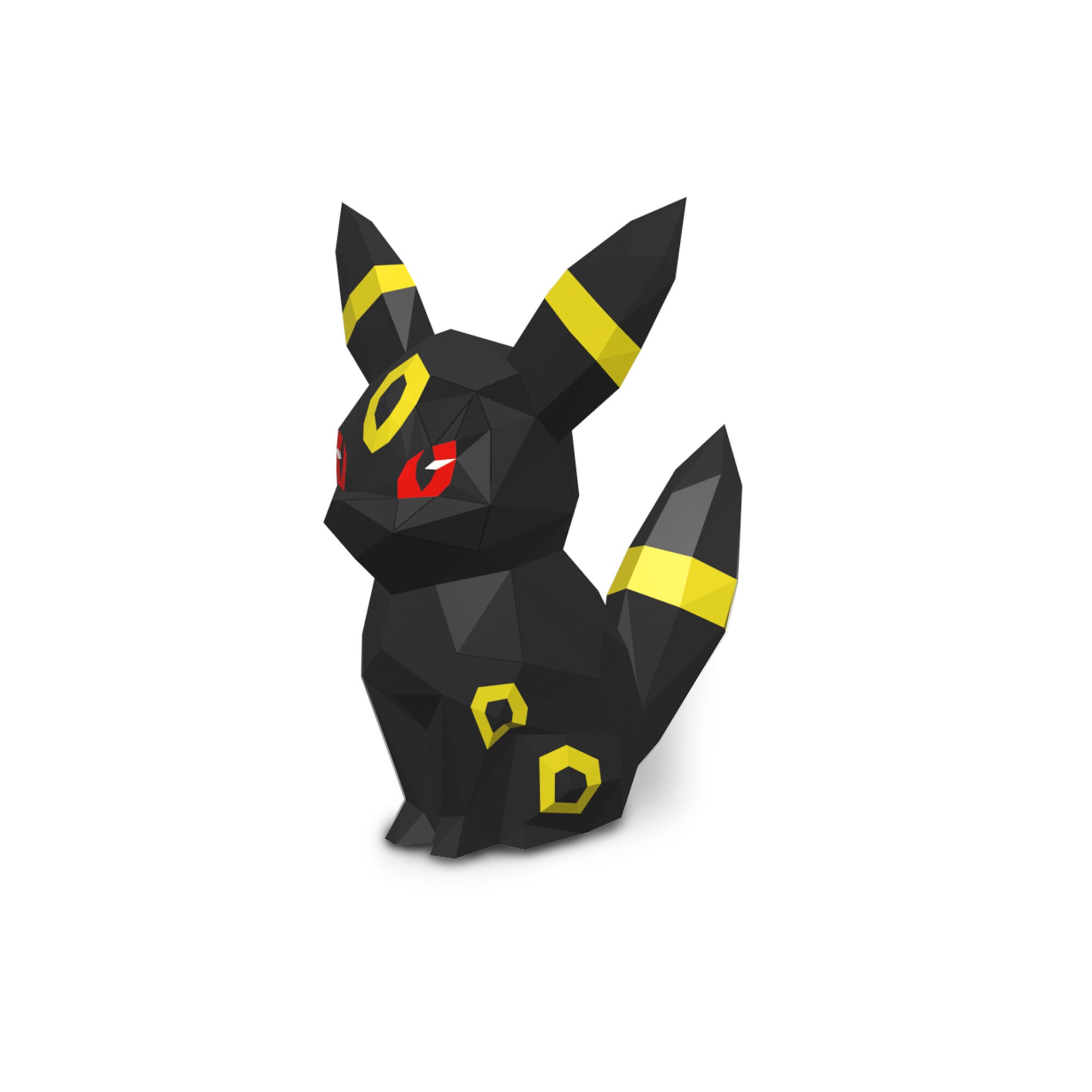 Umbreon Paper Sculpture: Low Poly DIY Template (PDF, SVG) - Etsy