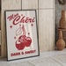 Aesthetic Vintage Cherry Poster, Cherry Print, French Retro Poster, Mon ...