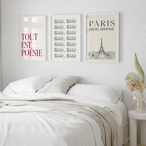 Aesthetic French Words Print | Summer France Poster Set of 6 | Trendy ...