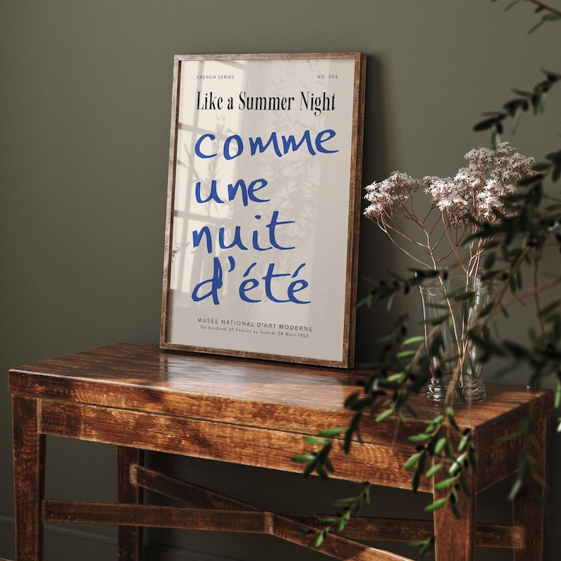 Aesthetic Vintage French Art, French Words Print, Vintage Paris Art ...