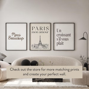 Aesthetic French Words Print | Summer France Poster Set of 6 | Trendy ...