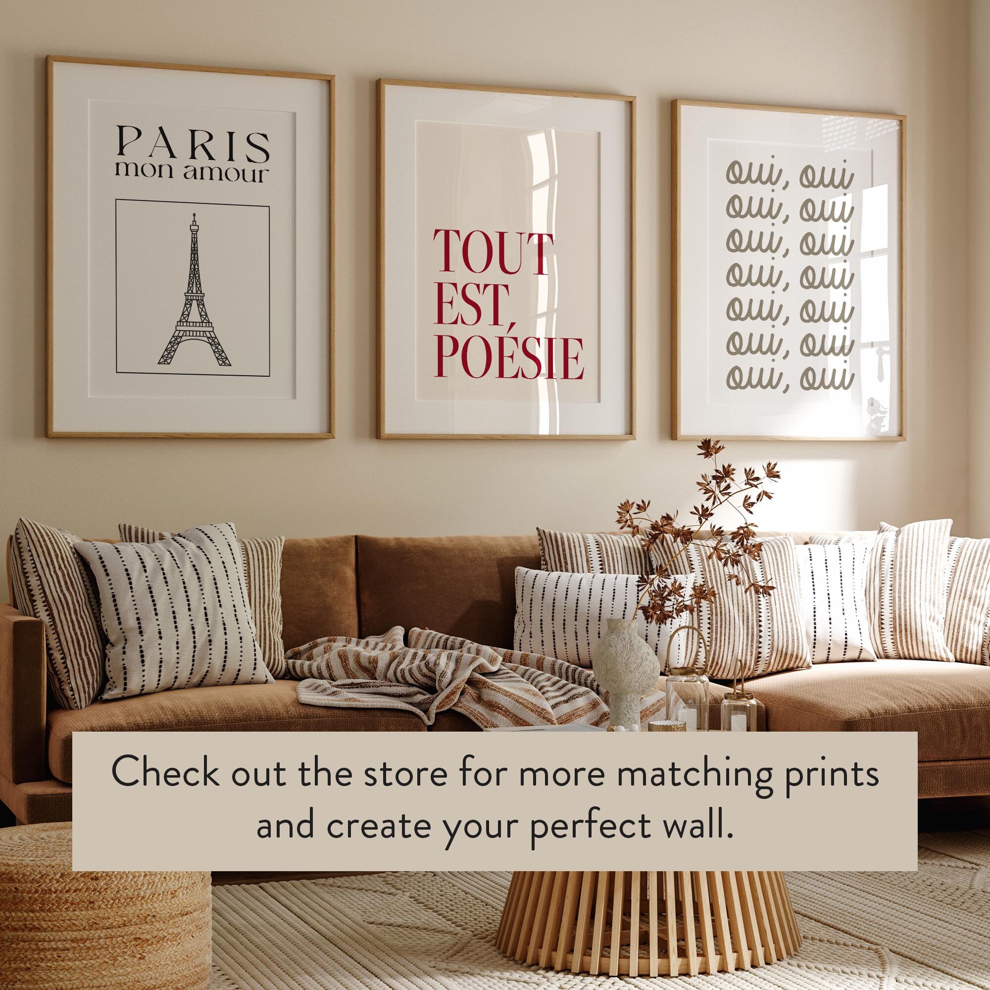 Aesthetic French Words Print | Summer France Poster Set of 6 | Trendy ...