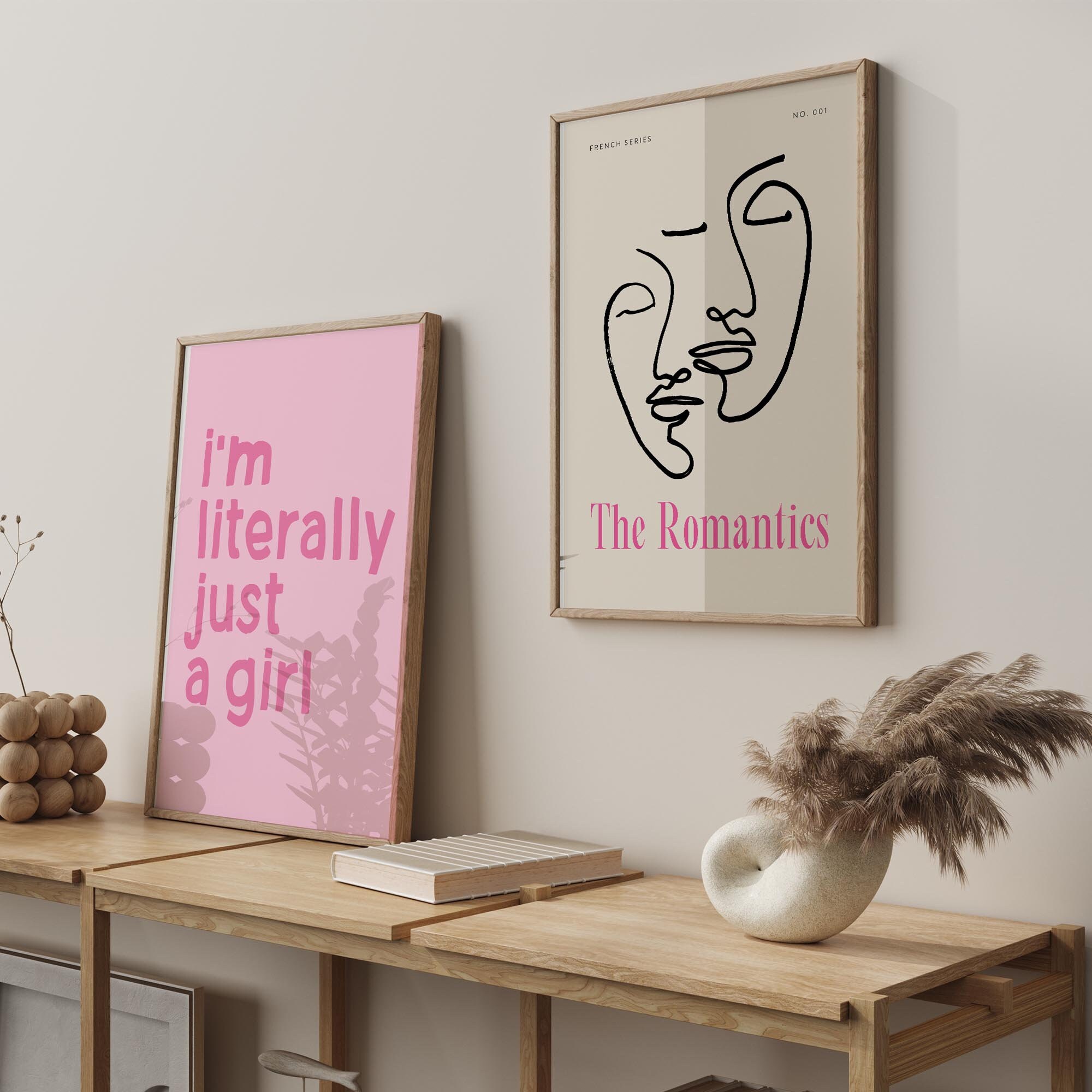 Trendy I'm Literally Just a Girl Print Girly Pink Poster Aesthetic ...