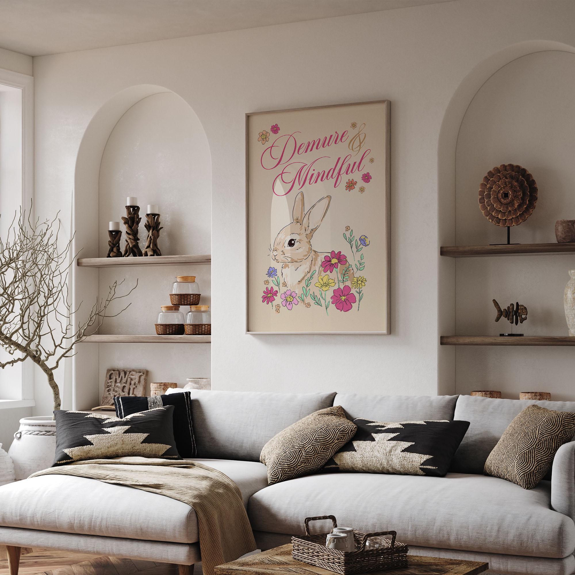 Trending Aesthetic Very Demure Mindful Cutesy Print Poster Trendy Wall ...