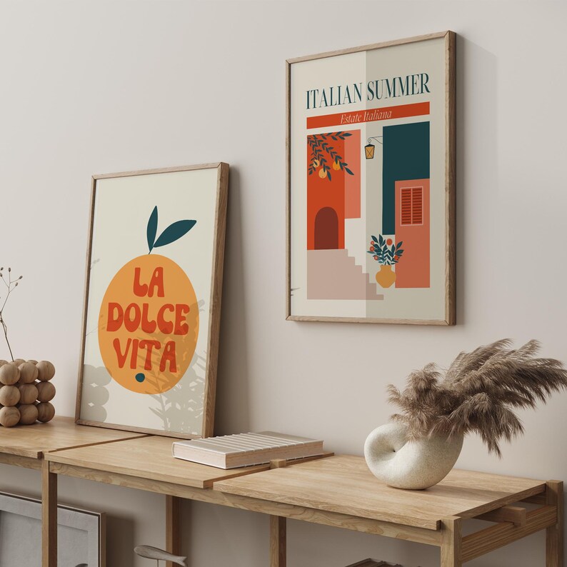 Italian Summer Poster, La Dolce Vita Print, Vintage Poster Coquette Room Decor, Prints Italy ...