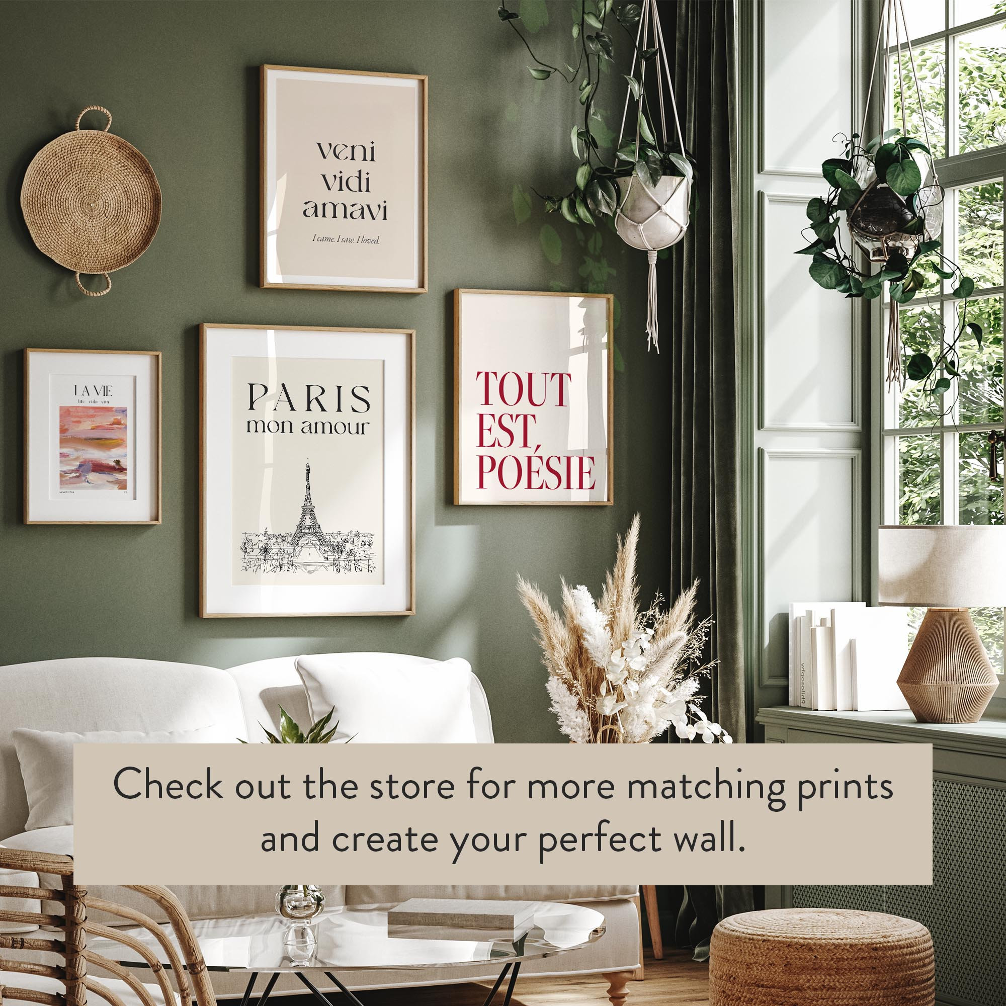 Aesthetic French Words Print Paris Mon Amour Paris Love Poster Eiffel ...