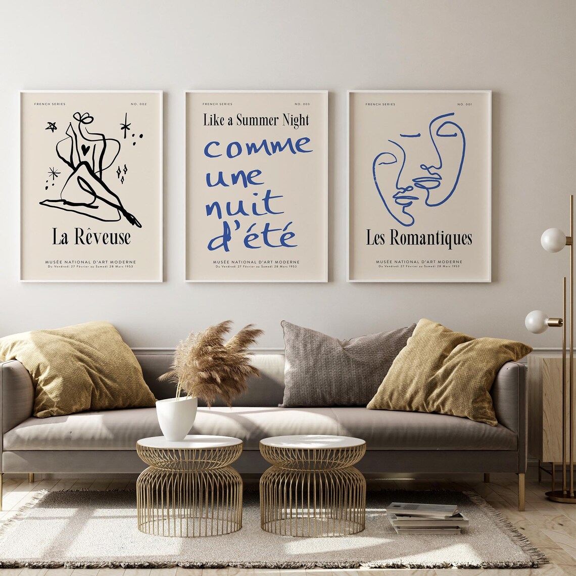 French Poster Set of 3 French Words Print Aesthetic Vintage France Art ...