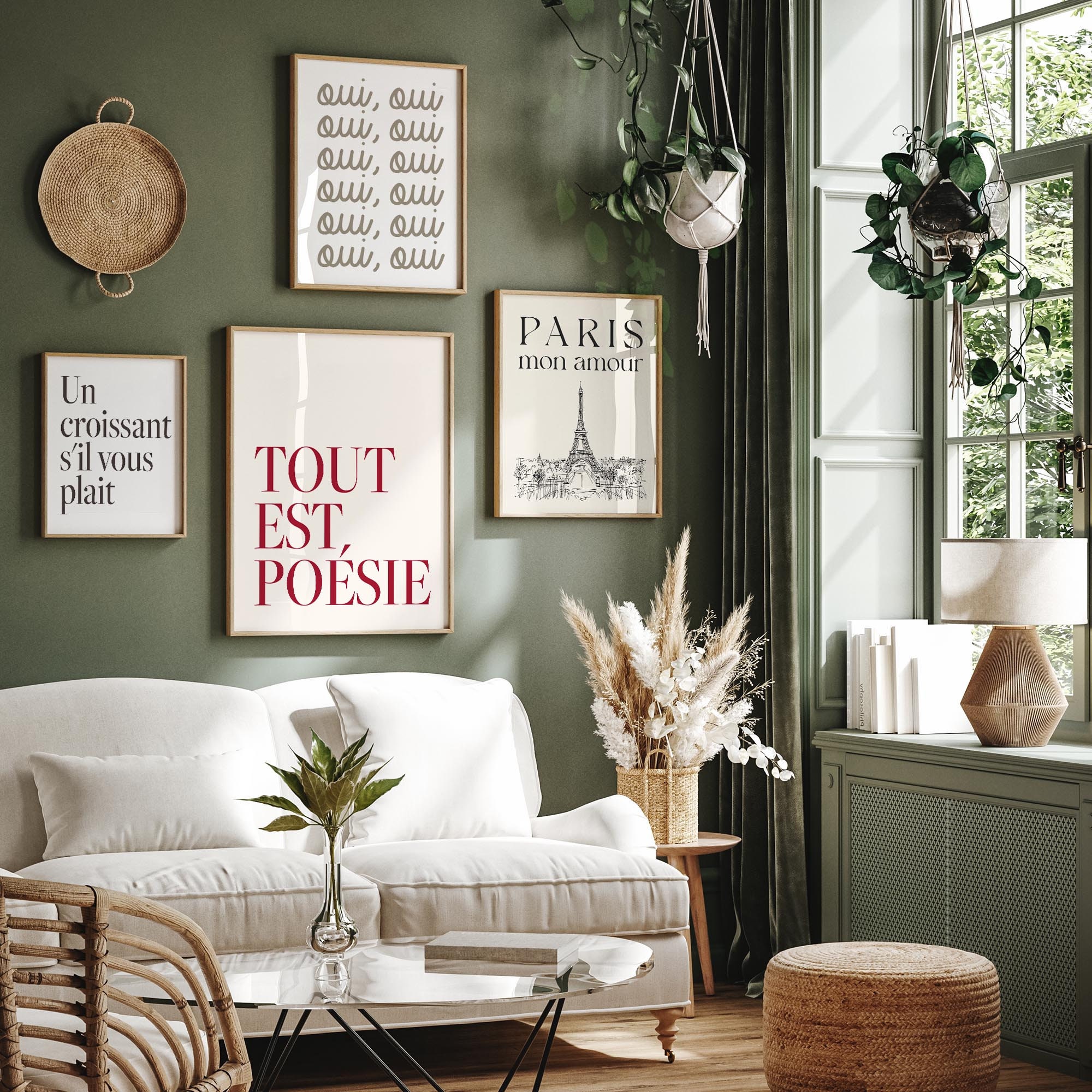 Aesthetic French Words Print | Summer France Poster Set of 6 | Trendy ...