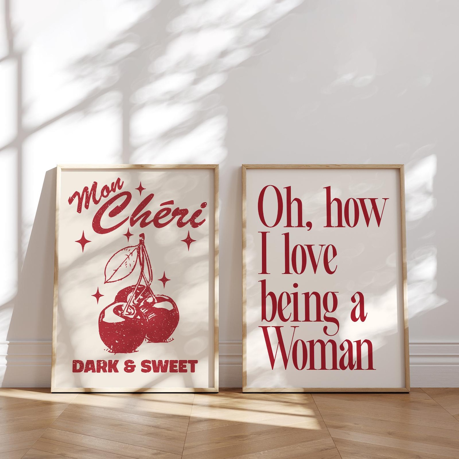 Aesthetic Vintage Cherry Poster, Cherry Print, French Retro Poster, Mon ...