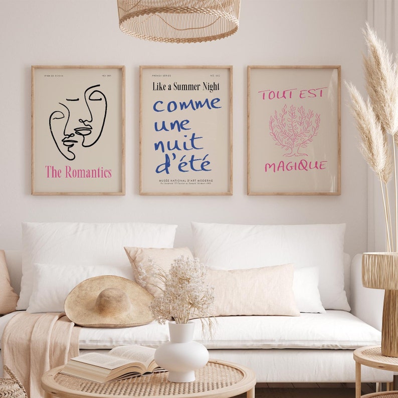 Aesthetic Vintage French Art, French Words Print, Vintage Paris Art ...