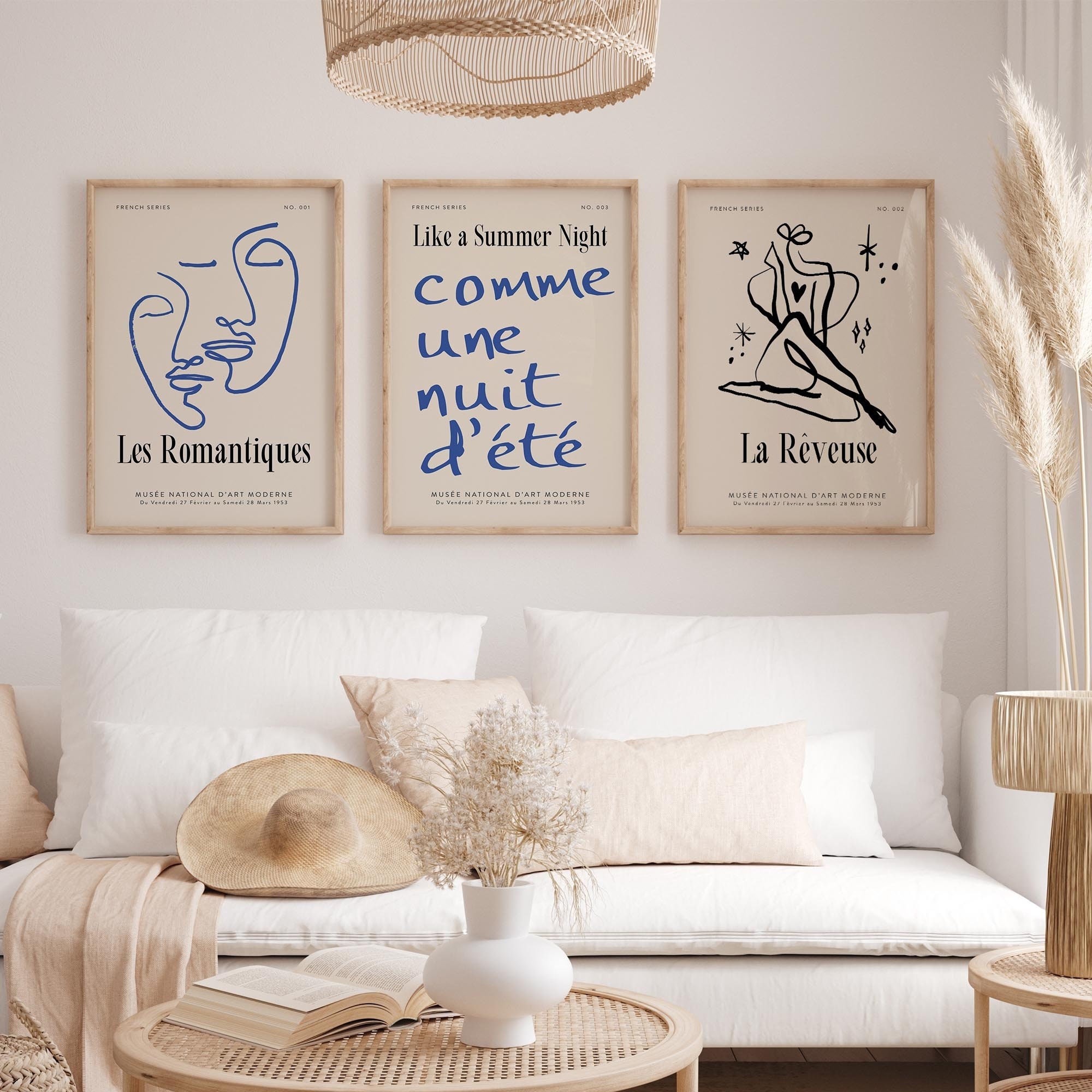 French Poster Set of 3 French Words Print Aesthetic Vintage France Art ...