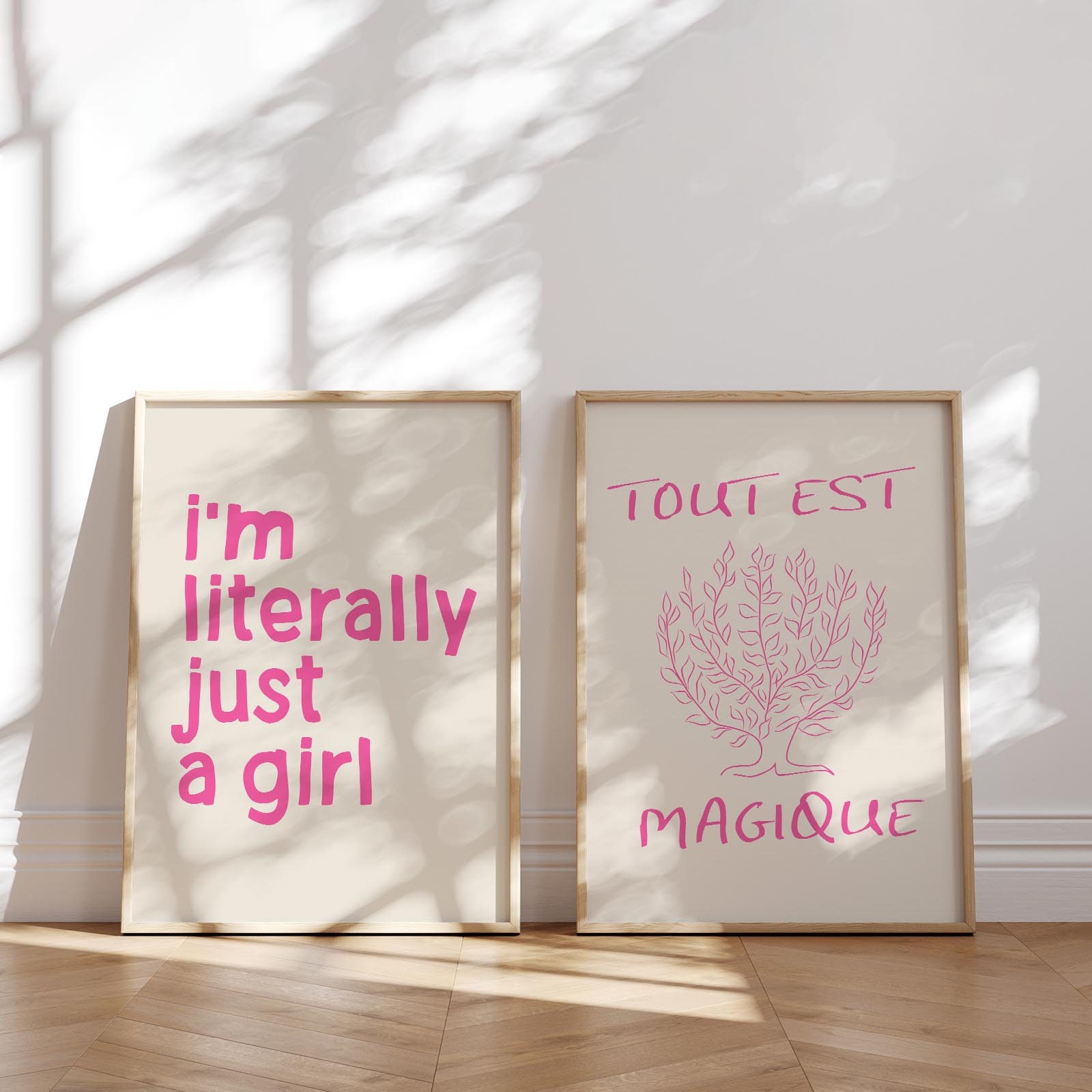 Trendy I'm Literally Just a Girl Print Girly Pink Poster, Aesthetic ...