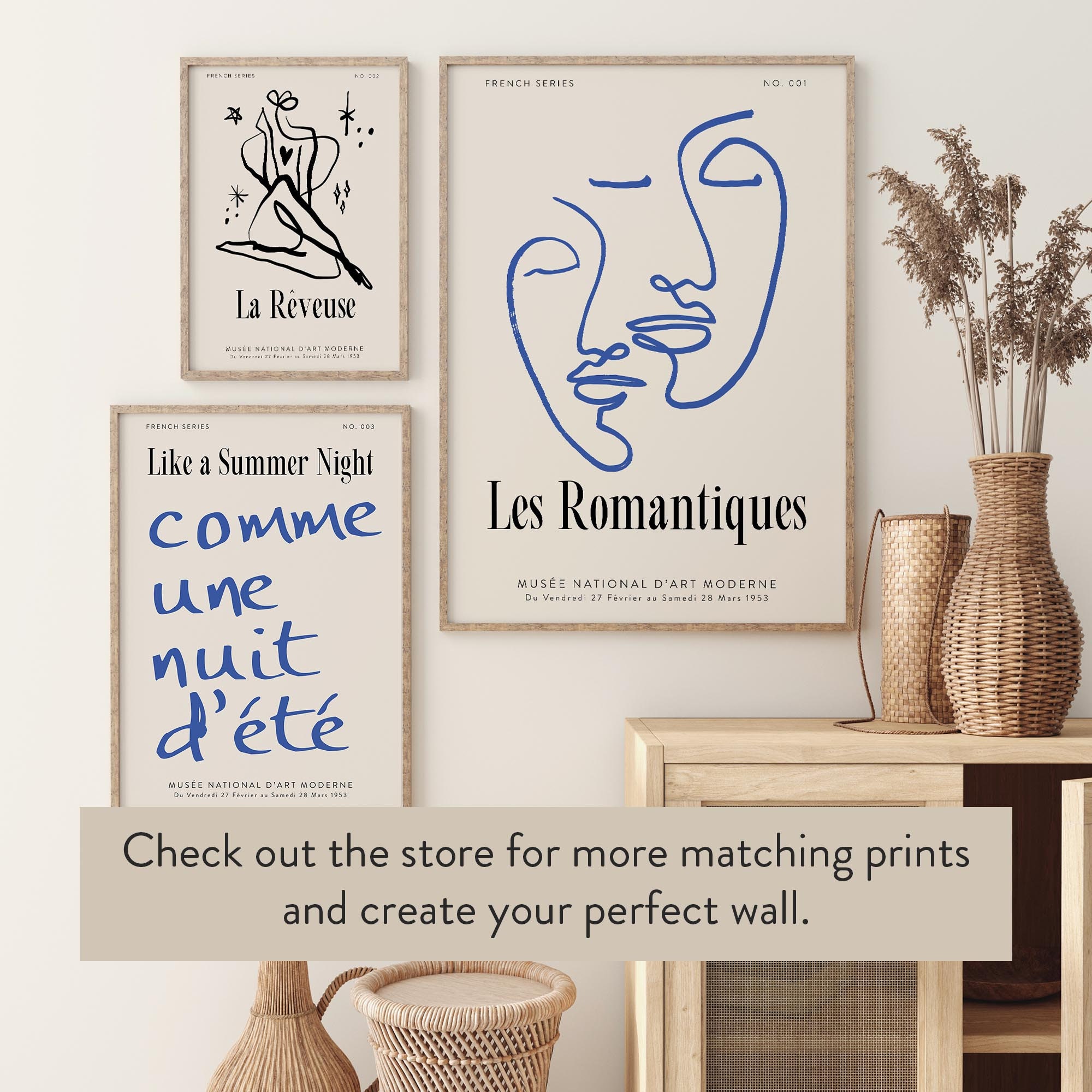 French Poster Set of 3 French Words Print Aesthetic Vintage France Art ...