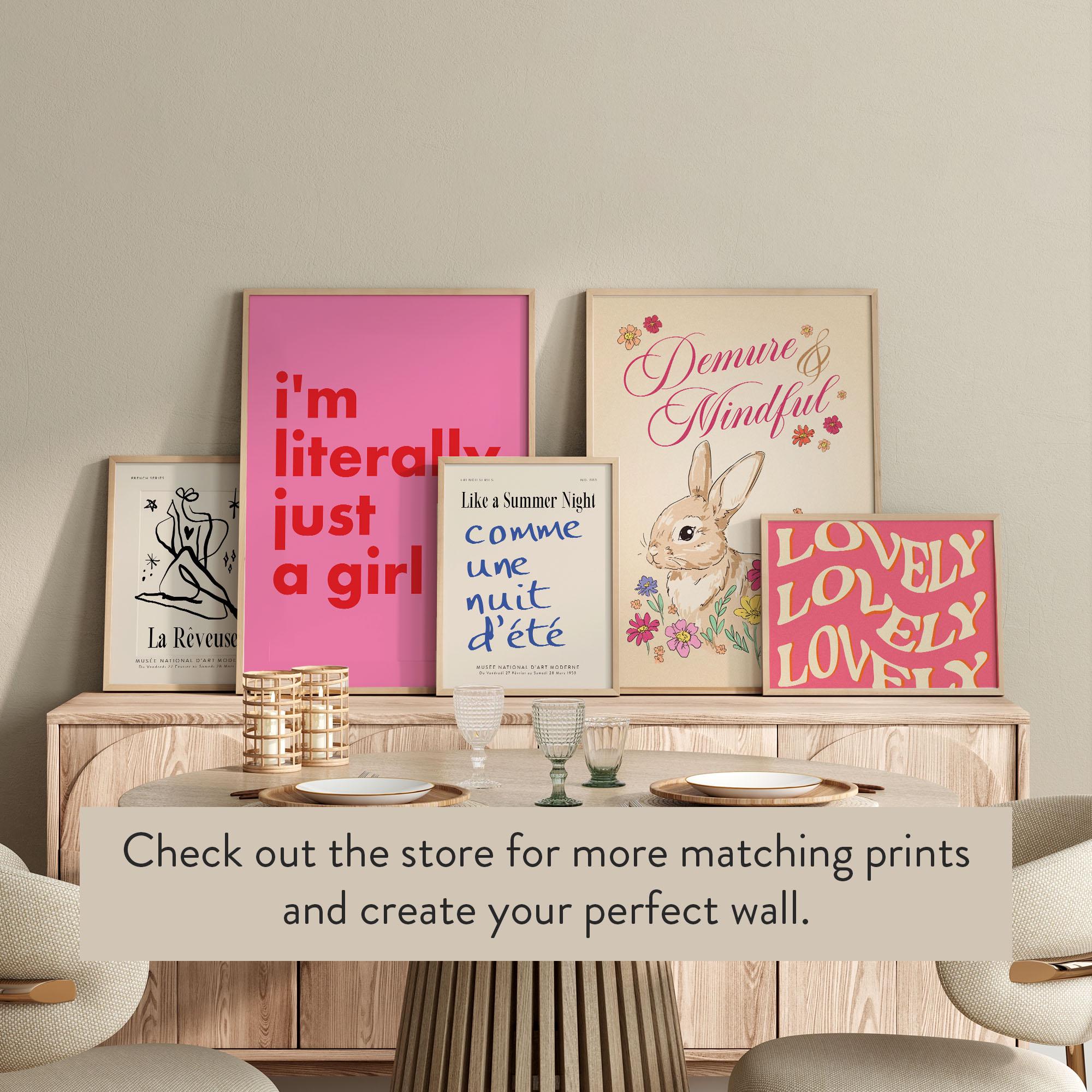 Trending Aesthetic Very Demure Mindful Cutesy Print Poster Trendy Wall ...