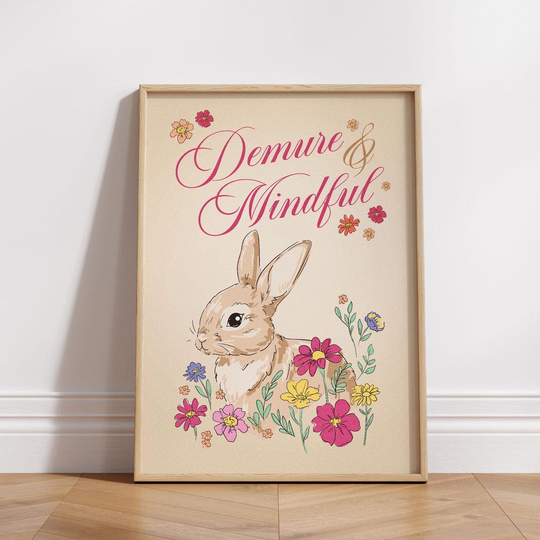 Trending Aesthetic Very Demure Mindful Cutesy Print Poster Trendy Wall ...