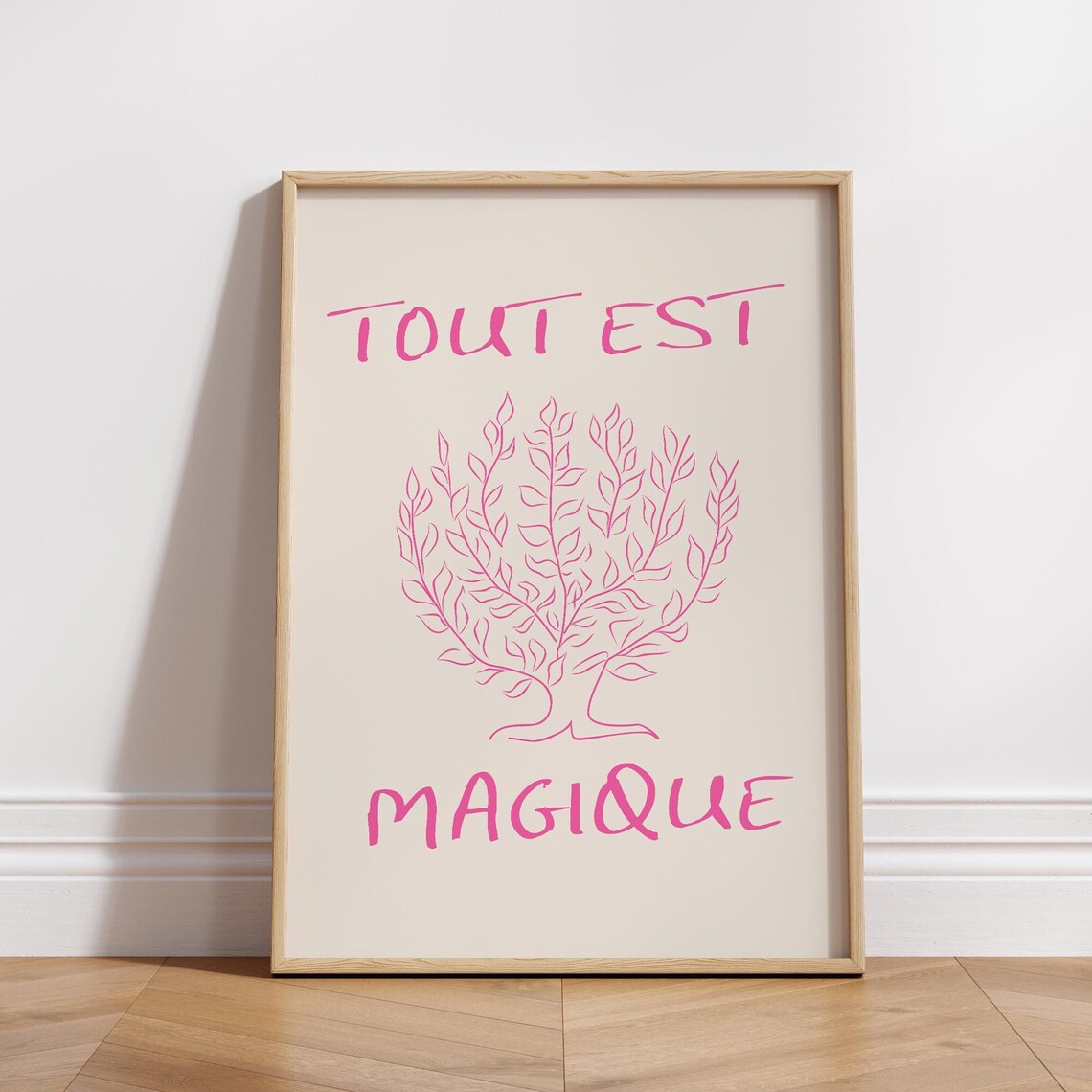 Aesthetic French Words Poster, France Print Tout Est Magique Print ...