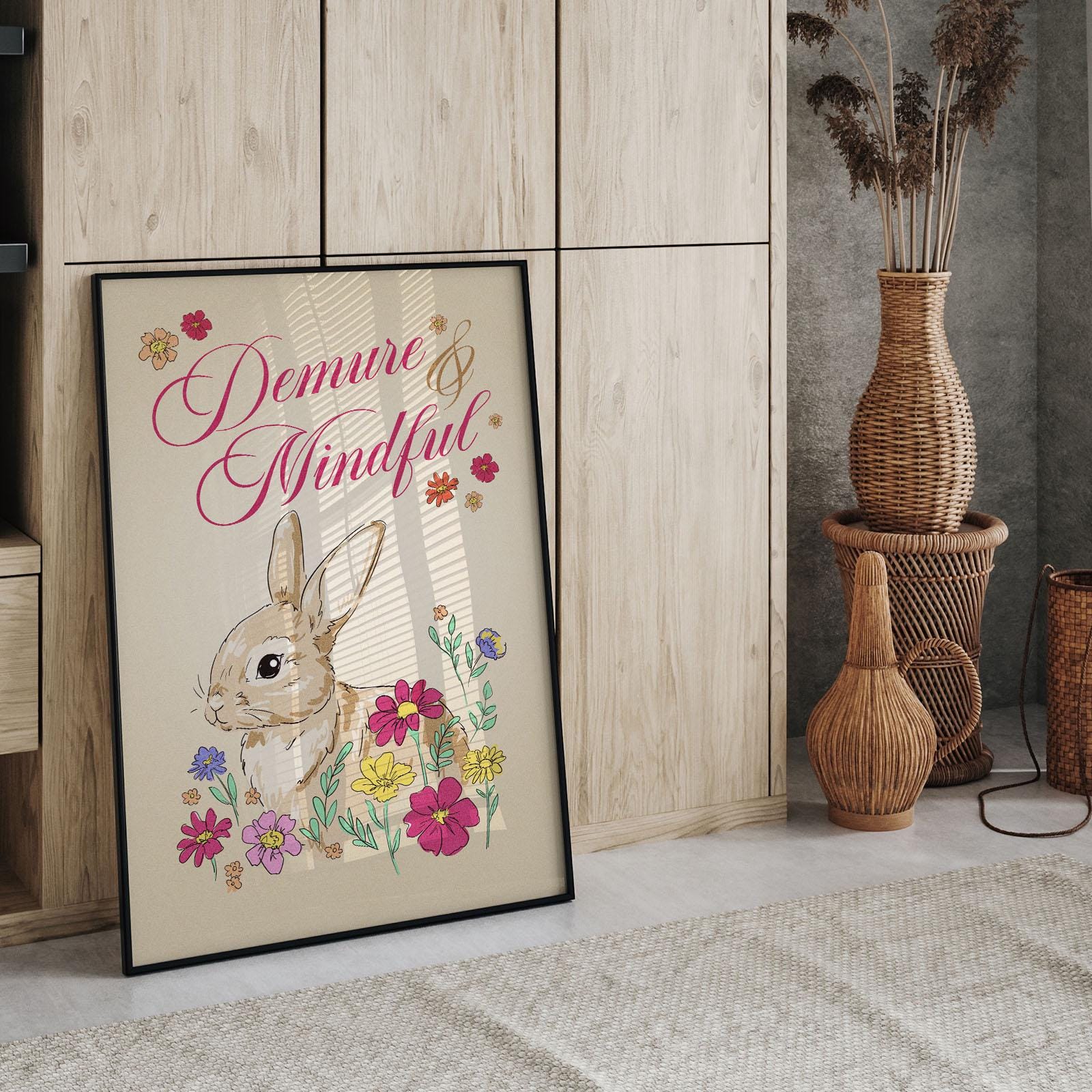 Trending Aesthetic Very Demure Mindful Cutesy Print Poster Trendy Wall ...