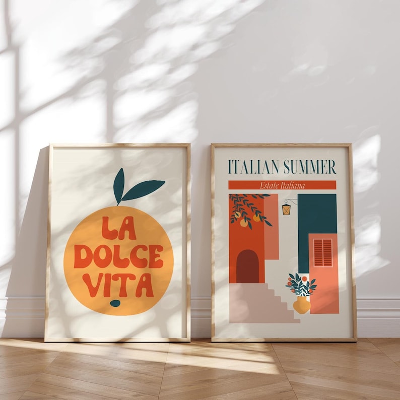 Italian Summer Poster, La Dolce Vita Print, Vintage Poster Coquette Room Decor, Prints Italy ...