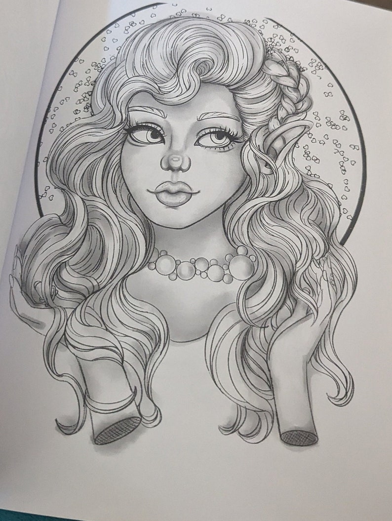 Lovely: Cute Girl Portrait Coloring Page With Printable Lineart HAND ... Lovely: Cute Girl Portrait Coloring Page With Printable Lineart HAND ...