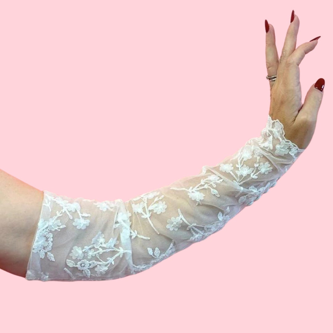 Detachable Floral Lace Wedding Sleeves: UK Made Bridal Arm Coverings - Etsy