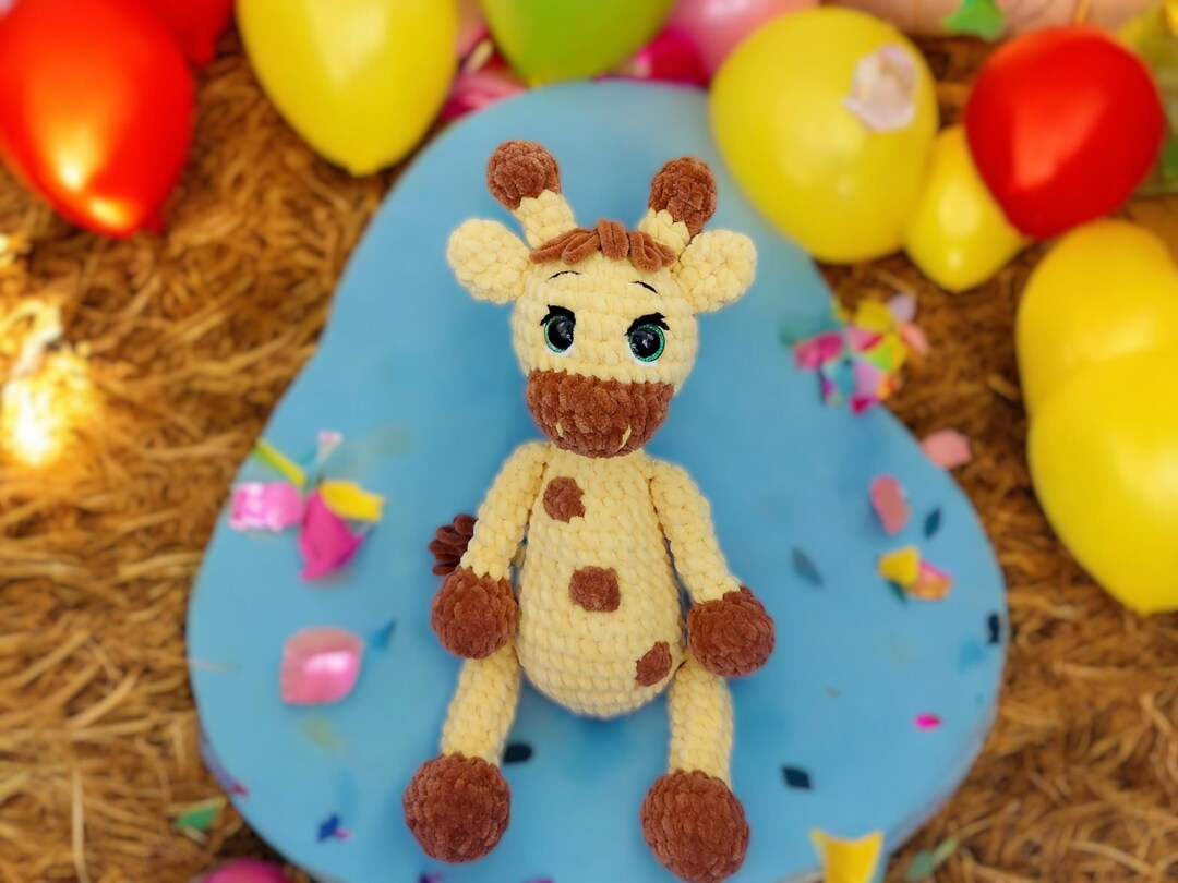 Amigurumi Doll, Giraffe Toy, Colorful Plush Jungle Crochet Stuffed ...