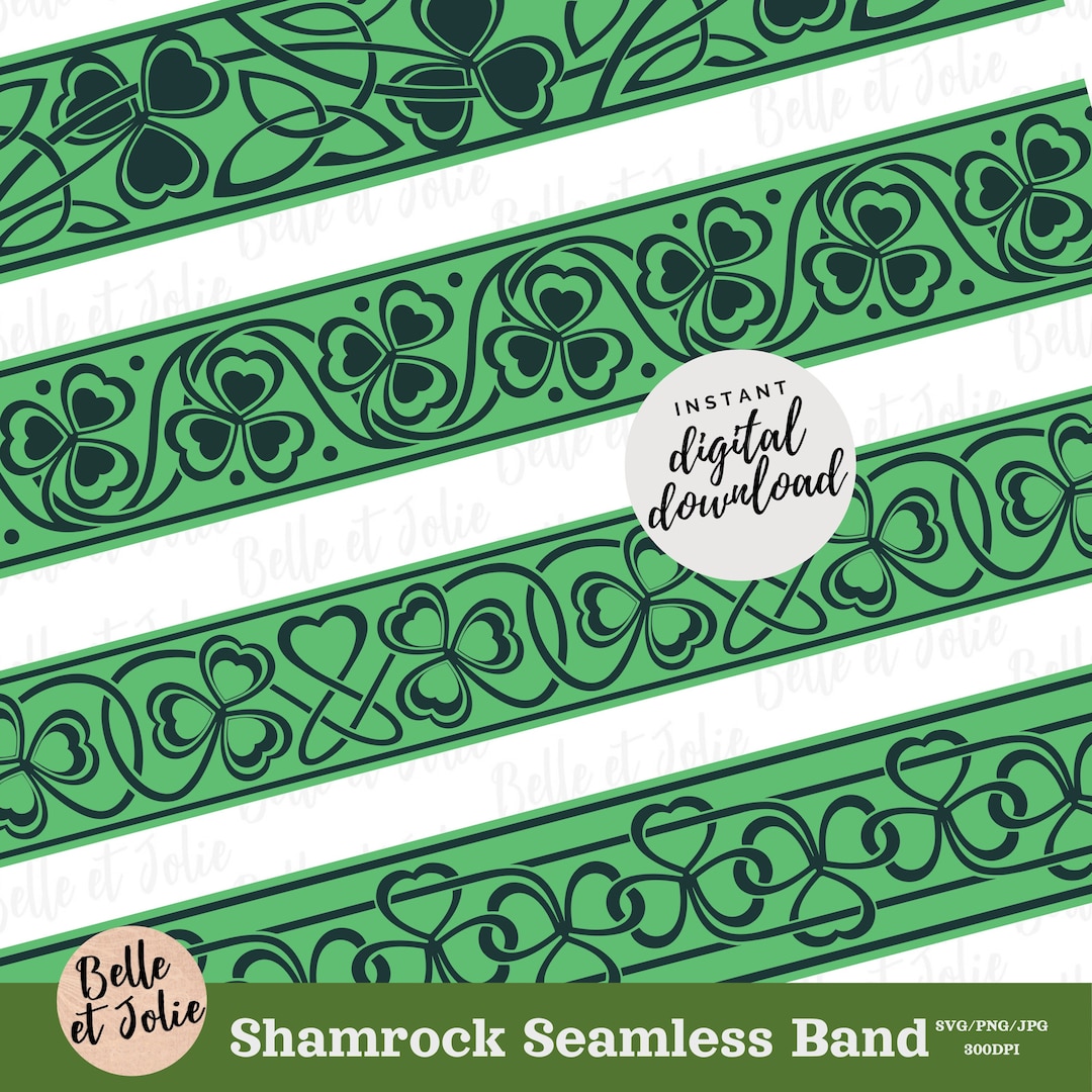 Celtic Borders SVG Seamless Shamrock Divider for Irish Design Celtic ...