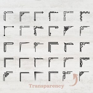 Decorative Border Corners SVG Wedding Frame Clipart Wedding Gift ...
