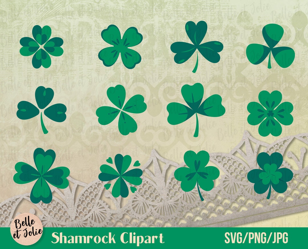 Shamrock Svgs Clover SVG St Patrick Clipart Shamrock - Etsy