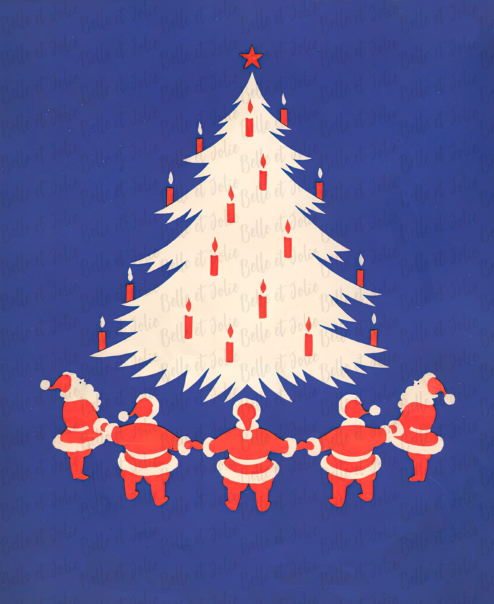 16x20 Retro Christmas Poster Digital Printable Art Vintage - Etsy