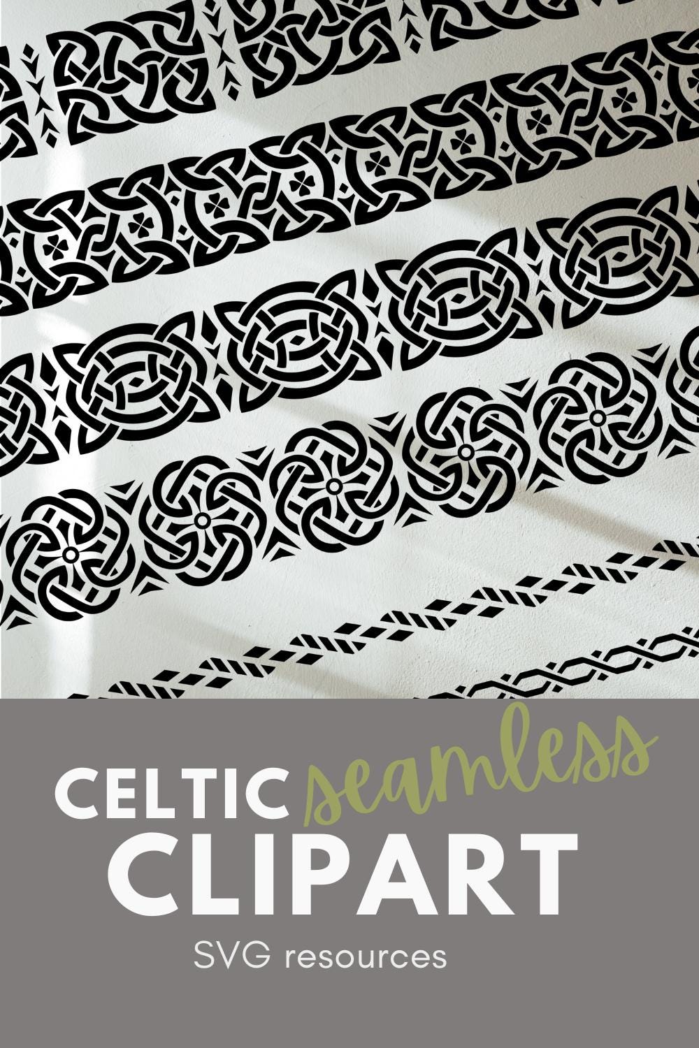 Bordures celtiques sans couture SVG bande celtique Clipart pour ...