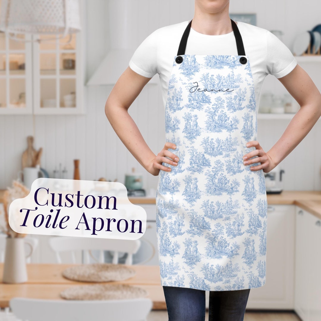 Personalized French Toile Apron Custom Name Apron Gift for Grandma ...
