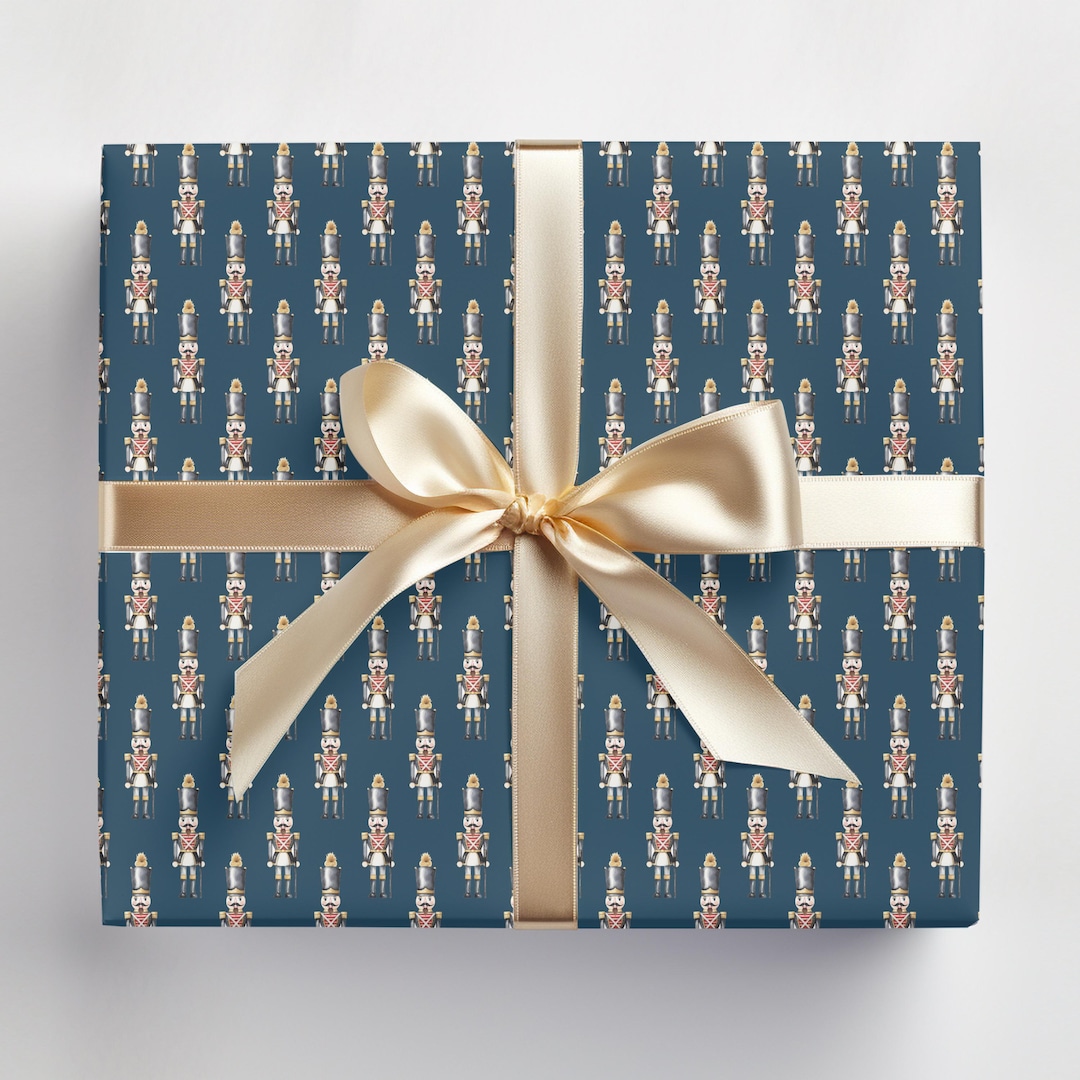 Regal Gift Wrap Nutcracker Wrapping Paper Vintage English Wrap Holiday ...